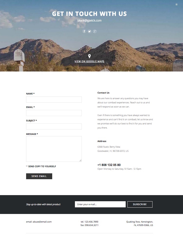 How to create contact page
